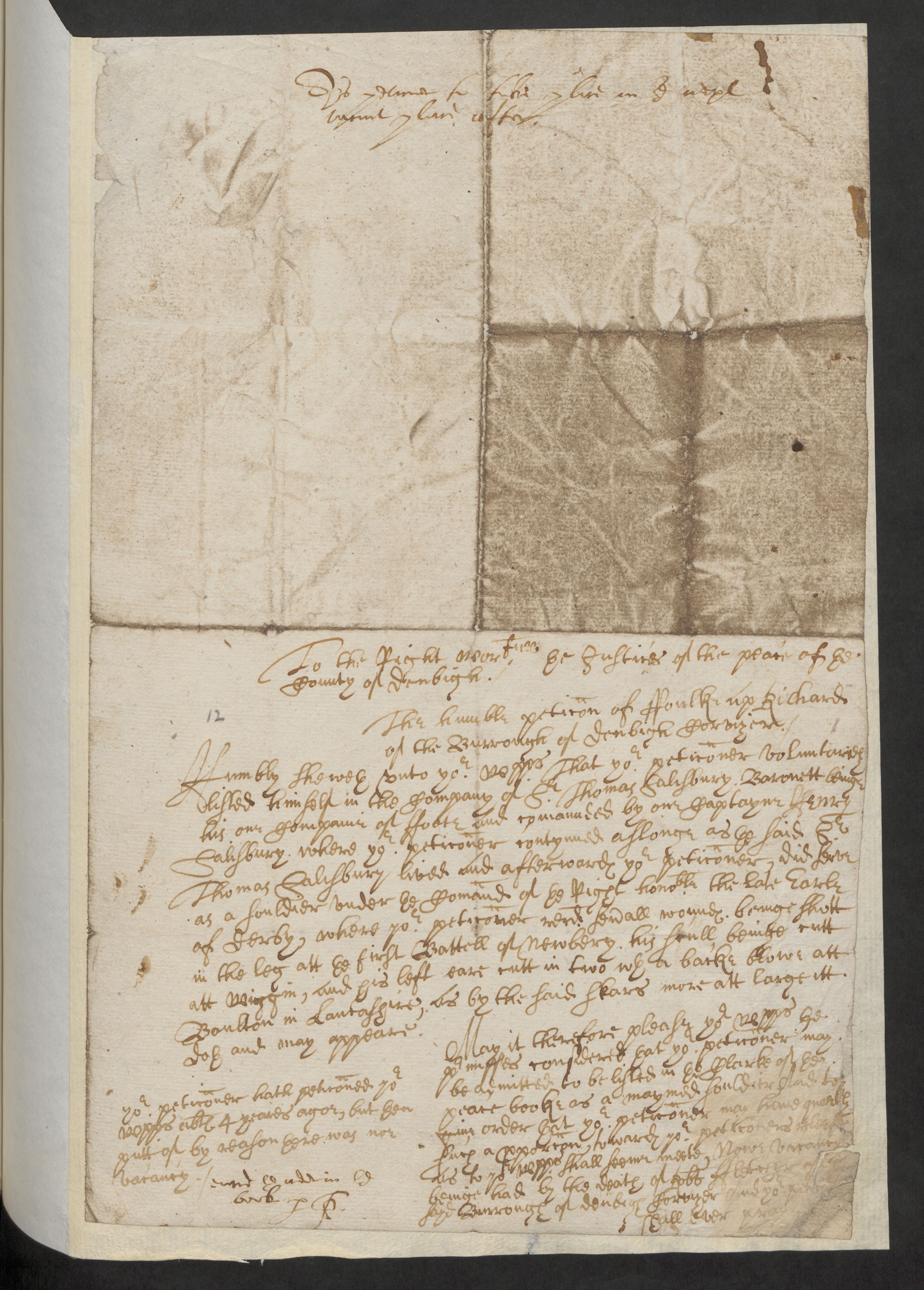 The petition of Foulke ap Richard of Denbigh, Denbighshire, 13 July ...