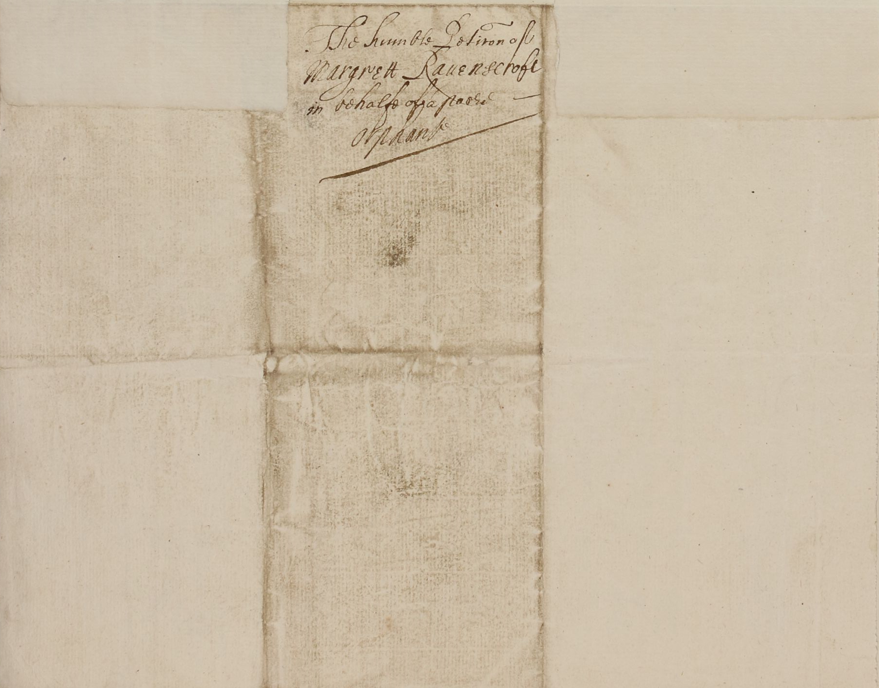 The petition on behalf of Orphan Ravenscroft, Cheshire, 9 April 1651 ...