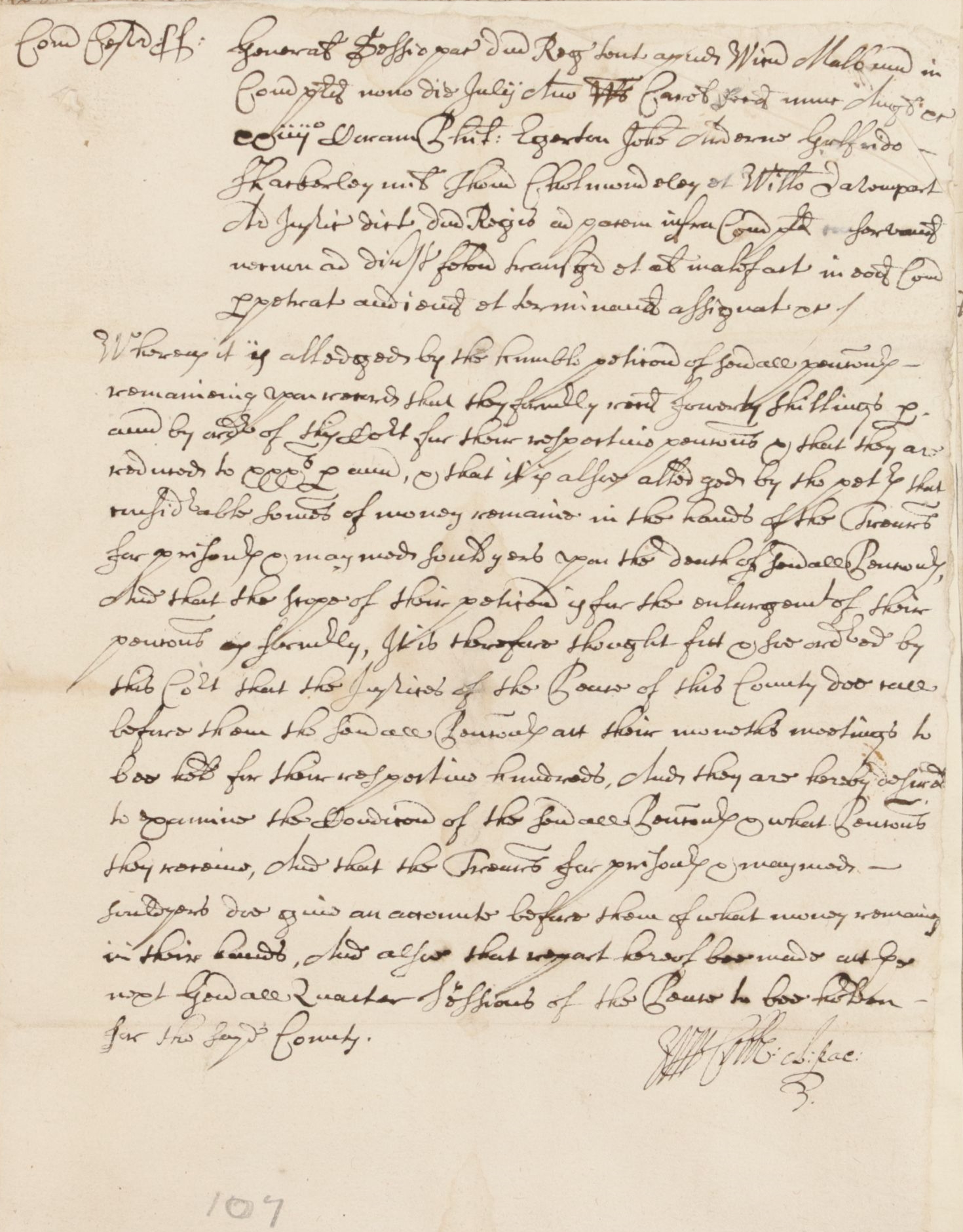 The order for the maimed soldiers of Cheshire, 9 July 1672 · Civil War ...