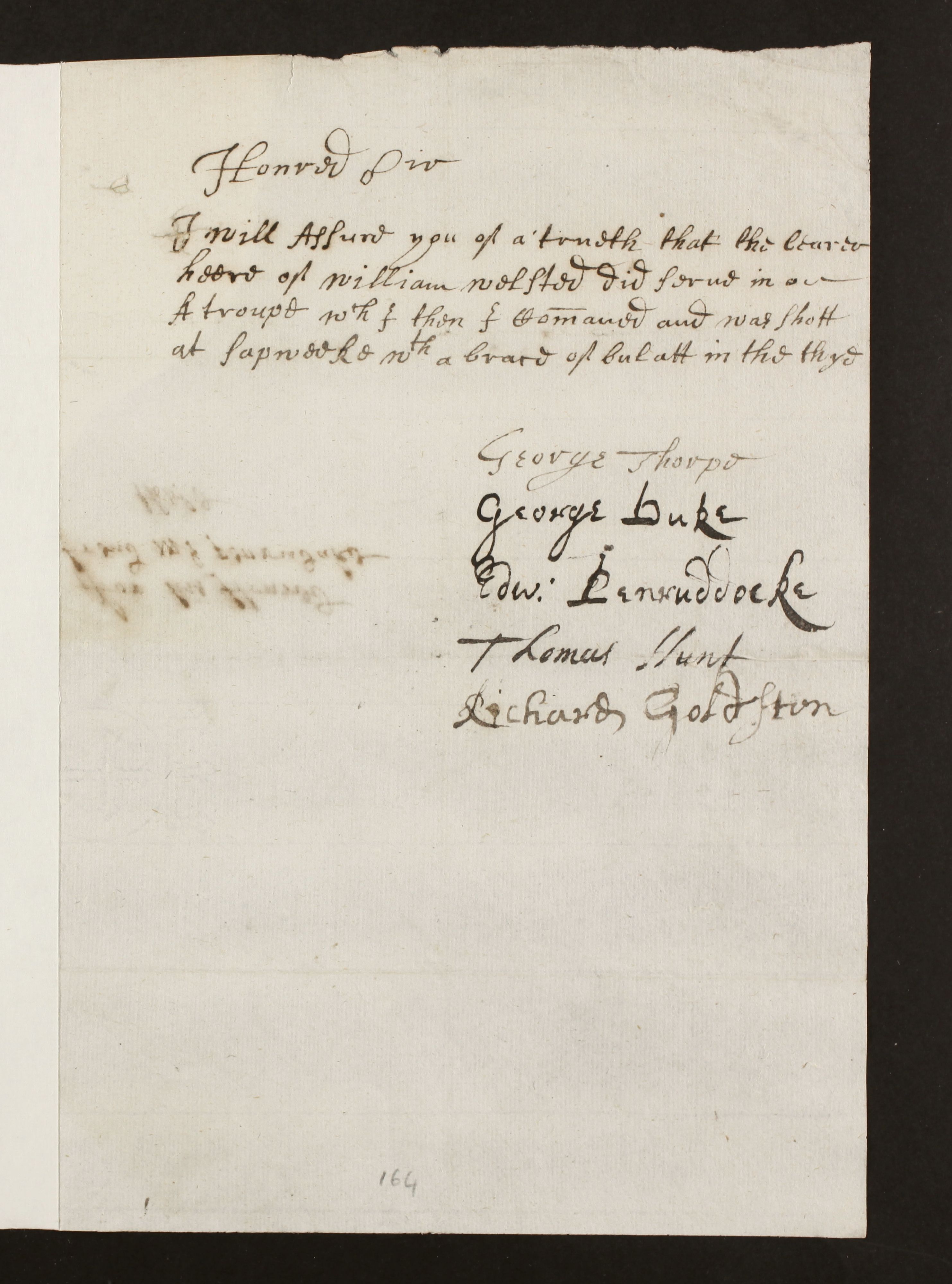 The certificate for William Welsted of Downton, Wiltshire, Hilary 1662 ...