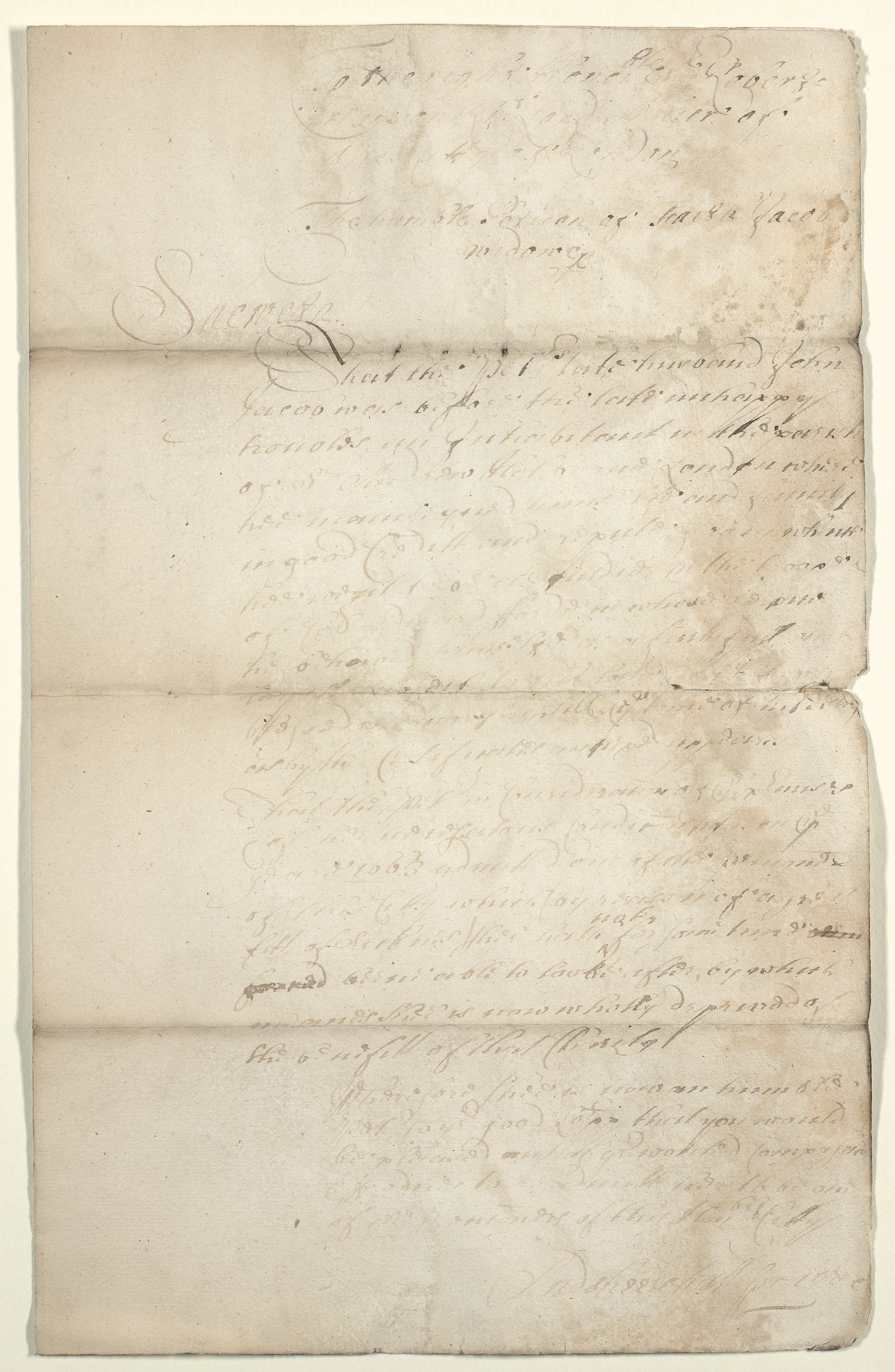 The petition of Faith Jacob of London (St Andrew Holborn Parish ...