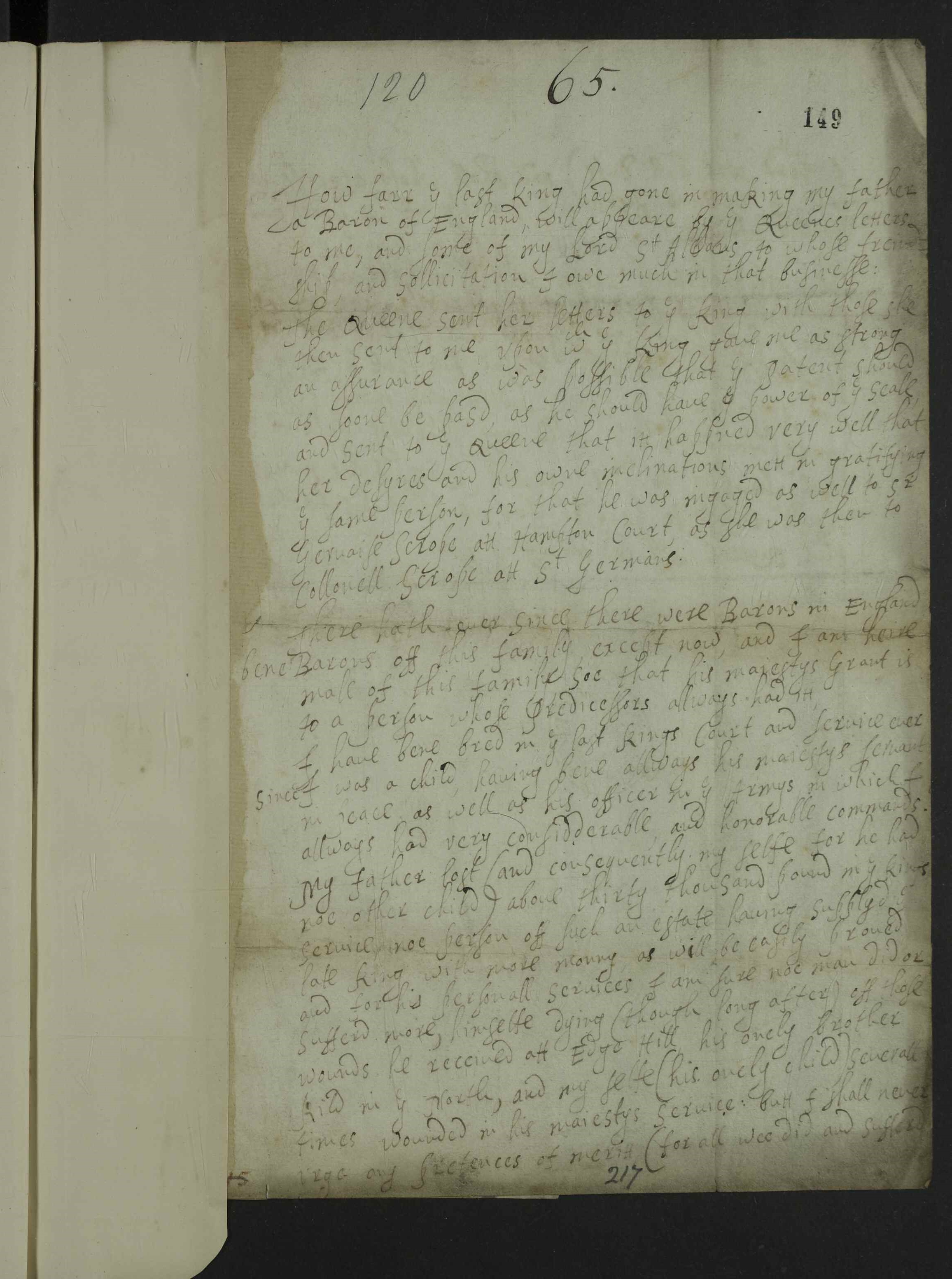 The petition of Adrian Scrope of Cockerington, Lincolnshire, June 1660 ...